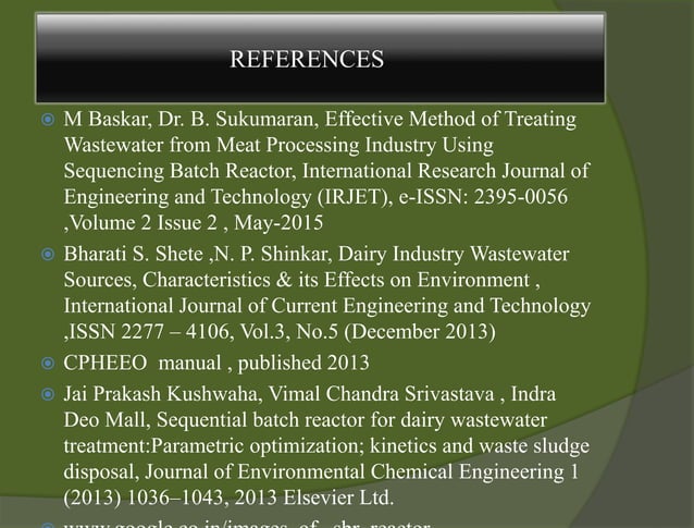 Sequential batch reactor (SBR) | PPTX