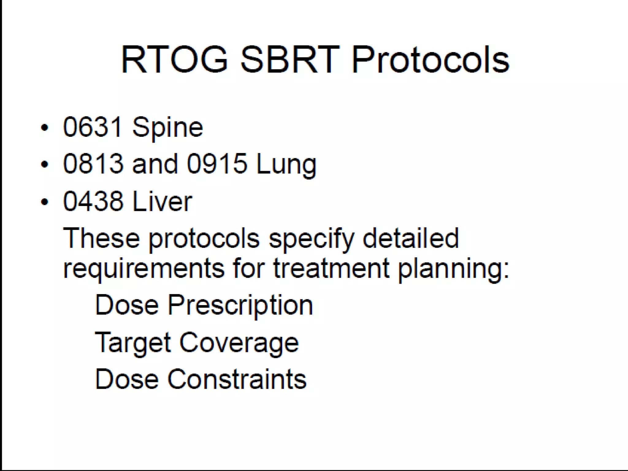 SBRT Contouring Guidelines | PPT