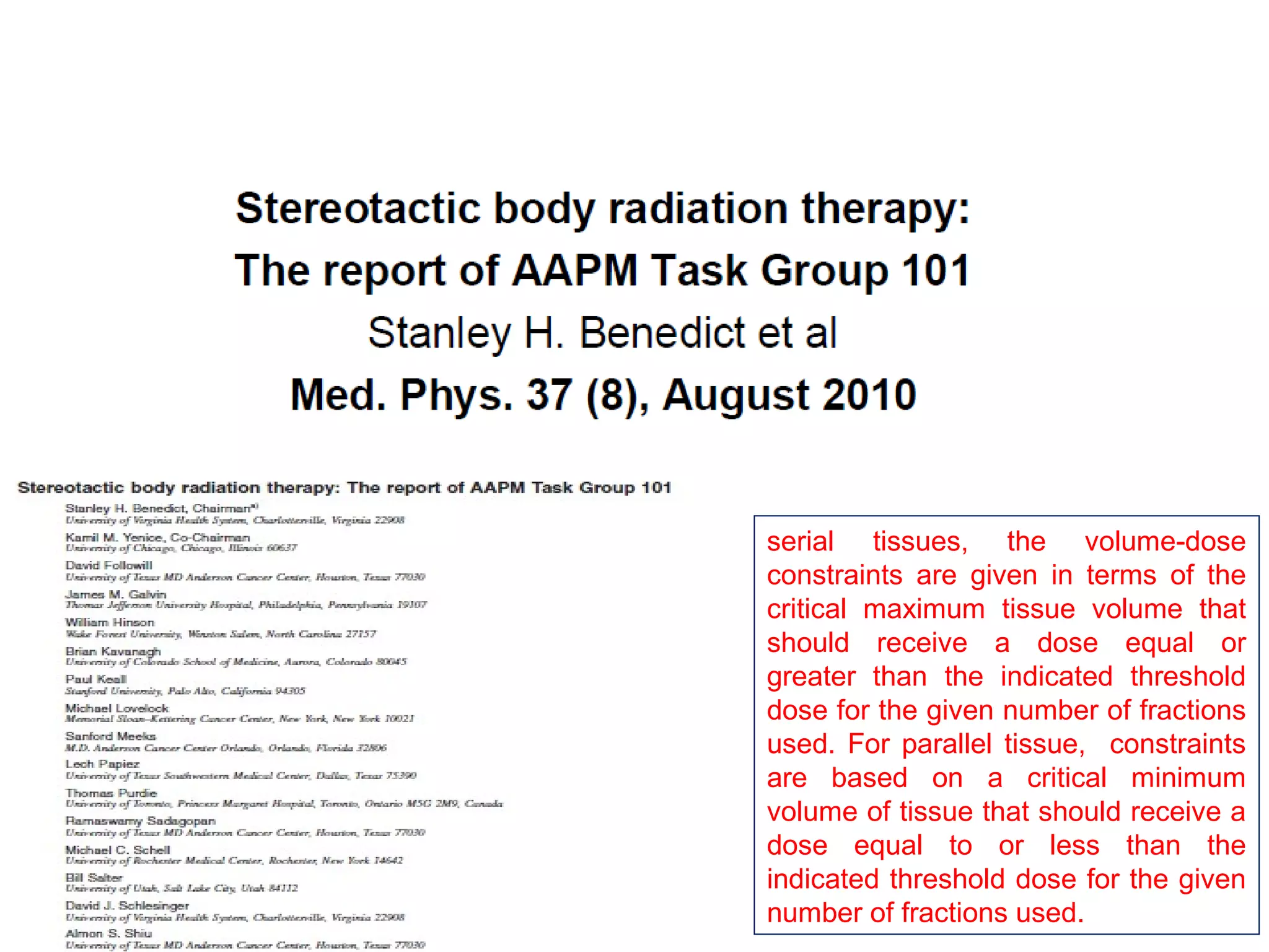 SBRT Contouring Guidelines | PPT