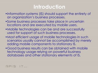 Identifying Mobile Processes in a Complex Information System | PPT