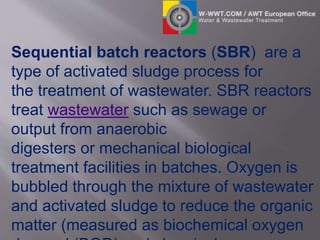 Sbr wastewater treatment plant | PPTX