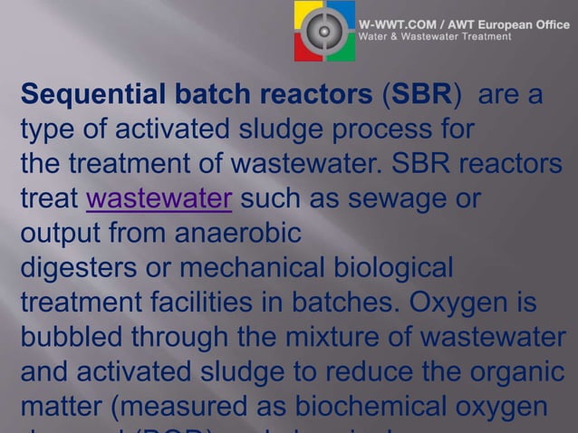 Sbr wastewater treatment plant | PPTX
