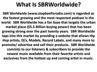 Sbr world artists development packages | PPT