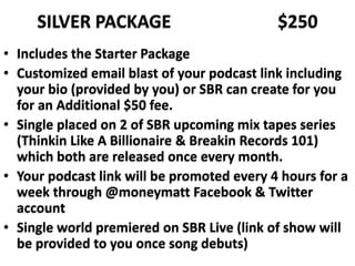 Sbr world artists development packages | PPT