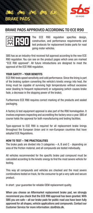SBS BRAKE PARTS 2023 | PDF