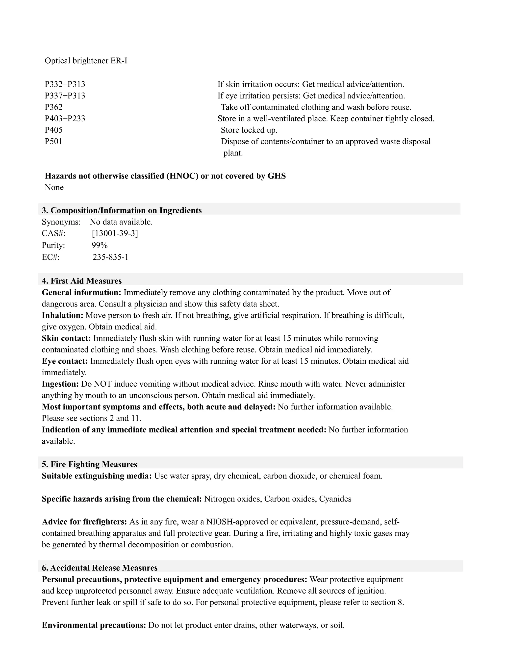 Optical brightener er i 13001-39-3 msds baoxu chemical ...