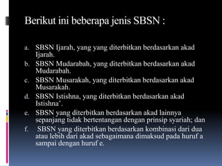 SBSN - Surat Berharga Syariah Negara | PPTX