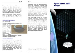 space solar brochure | PPT