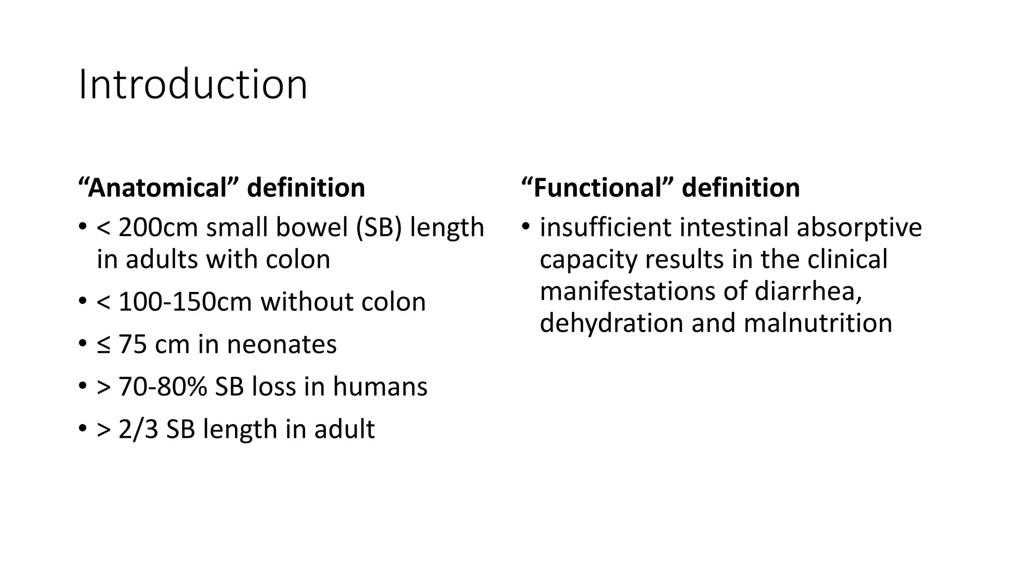 Short Bowel Syndrome | PPTX