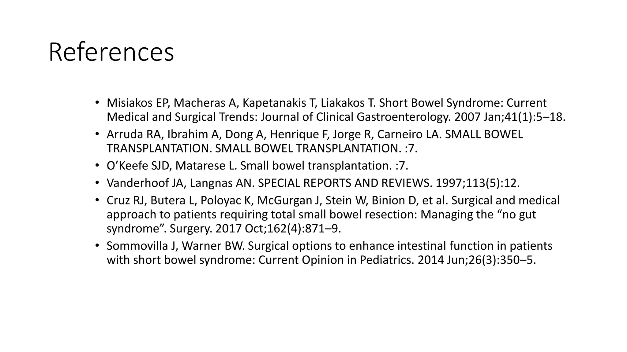 Short Bowel Syndrome | PPTX