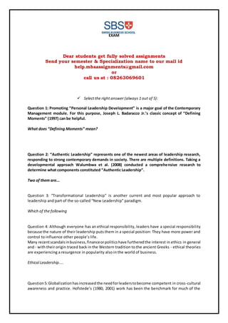 Sbs solved exam ques | DOCX