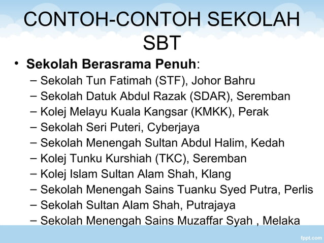 Sekolah Berprestasi Tinggi | PPT