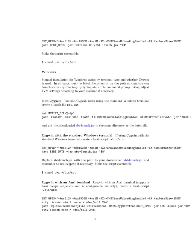 Sbt tutorial | PDF | Operating Systems | Computer Software and Applications