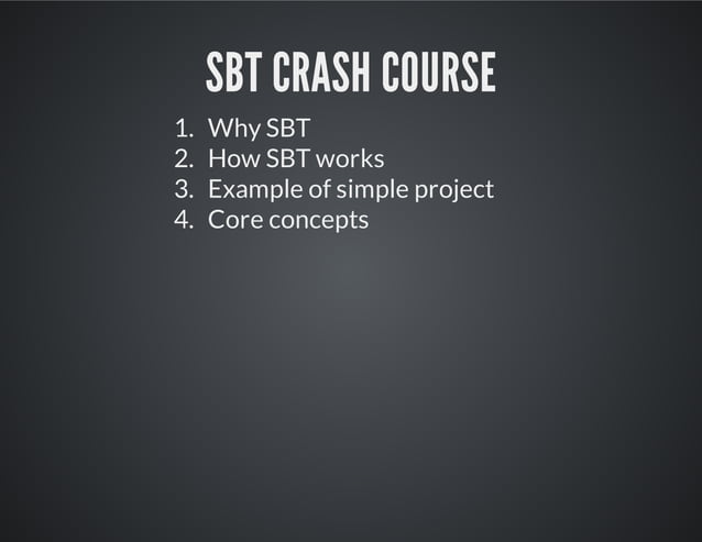 SBT Crash Course | PPT