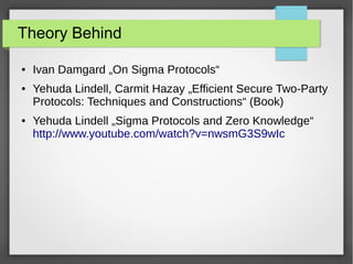 Sigma Protocols and Zero Knowledge | PPT