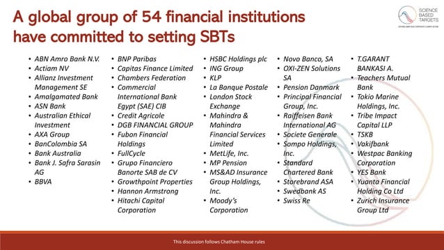Science Based Target Setting for Financial Institutions | PDF | Business Accounting & Finance ...