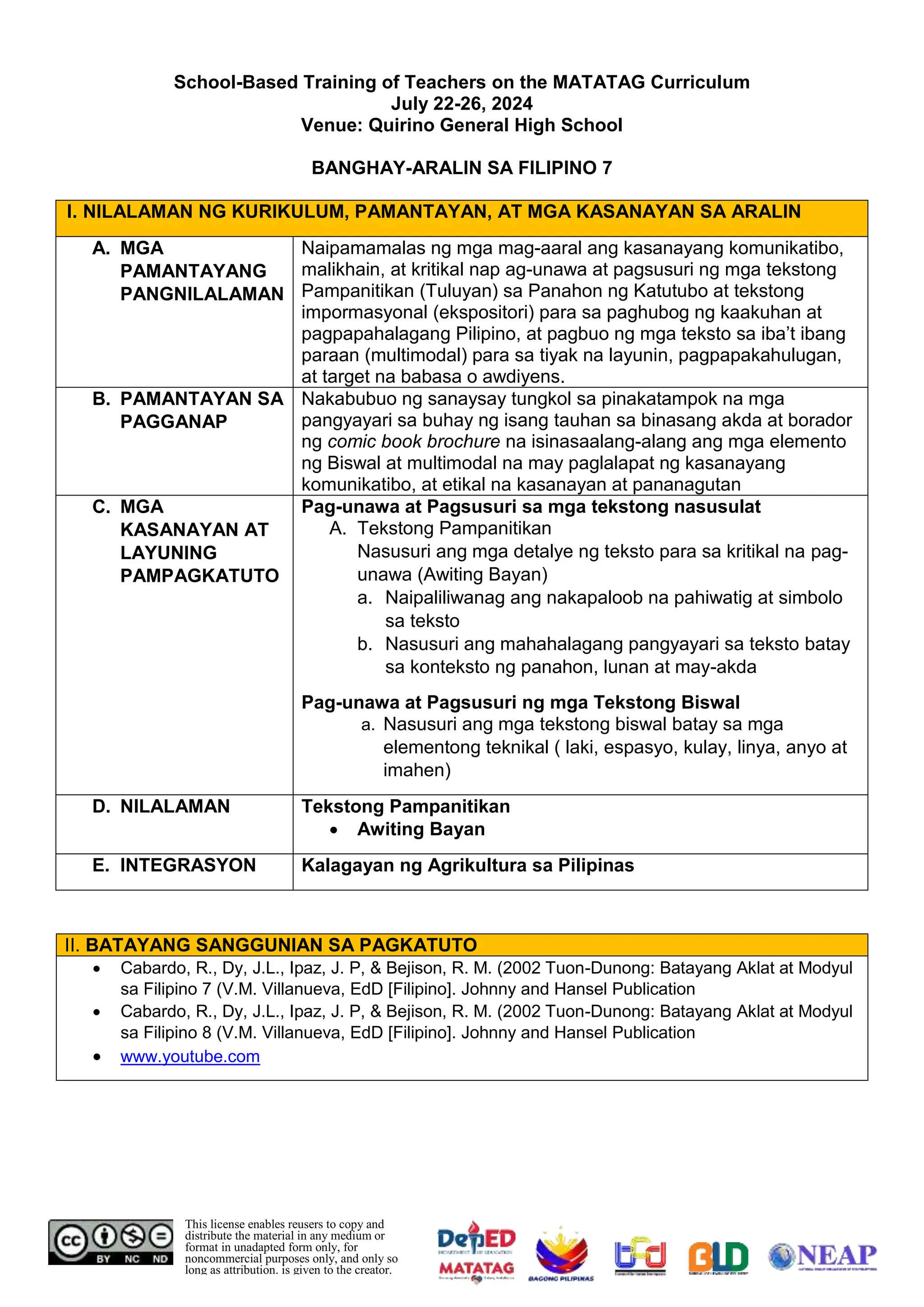 SBTT PAKITANG TURO.docx sa filipino ikapitong baitang | DOCX