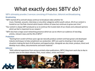 Why has SBTV been successful in the Web 2.0 era? | PPT