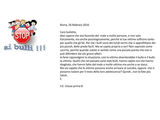 Sbulloniamo il bullo | PPT