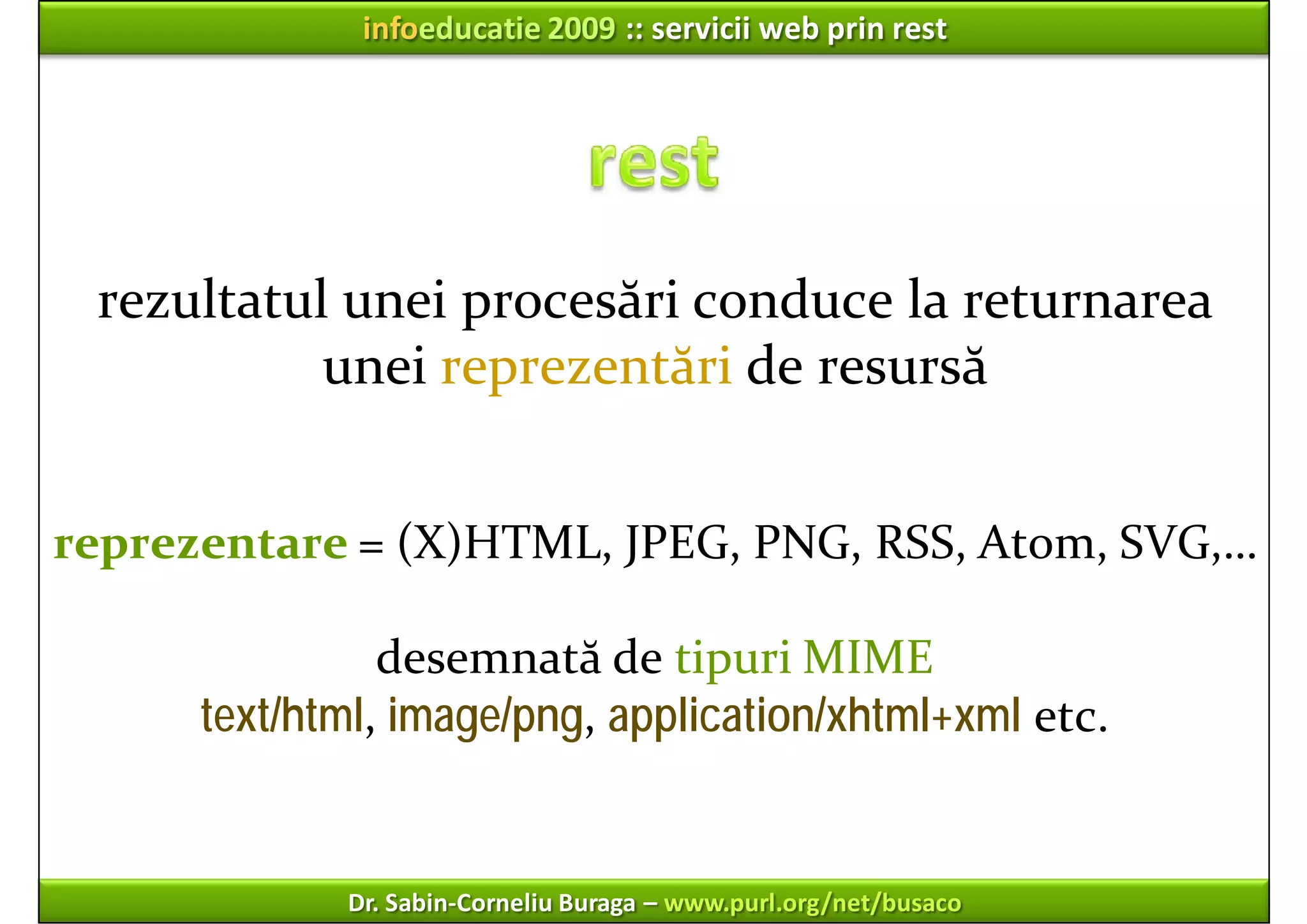 Servicii Web prin REST | PPT