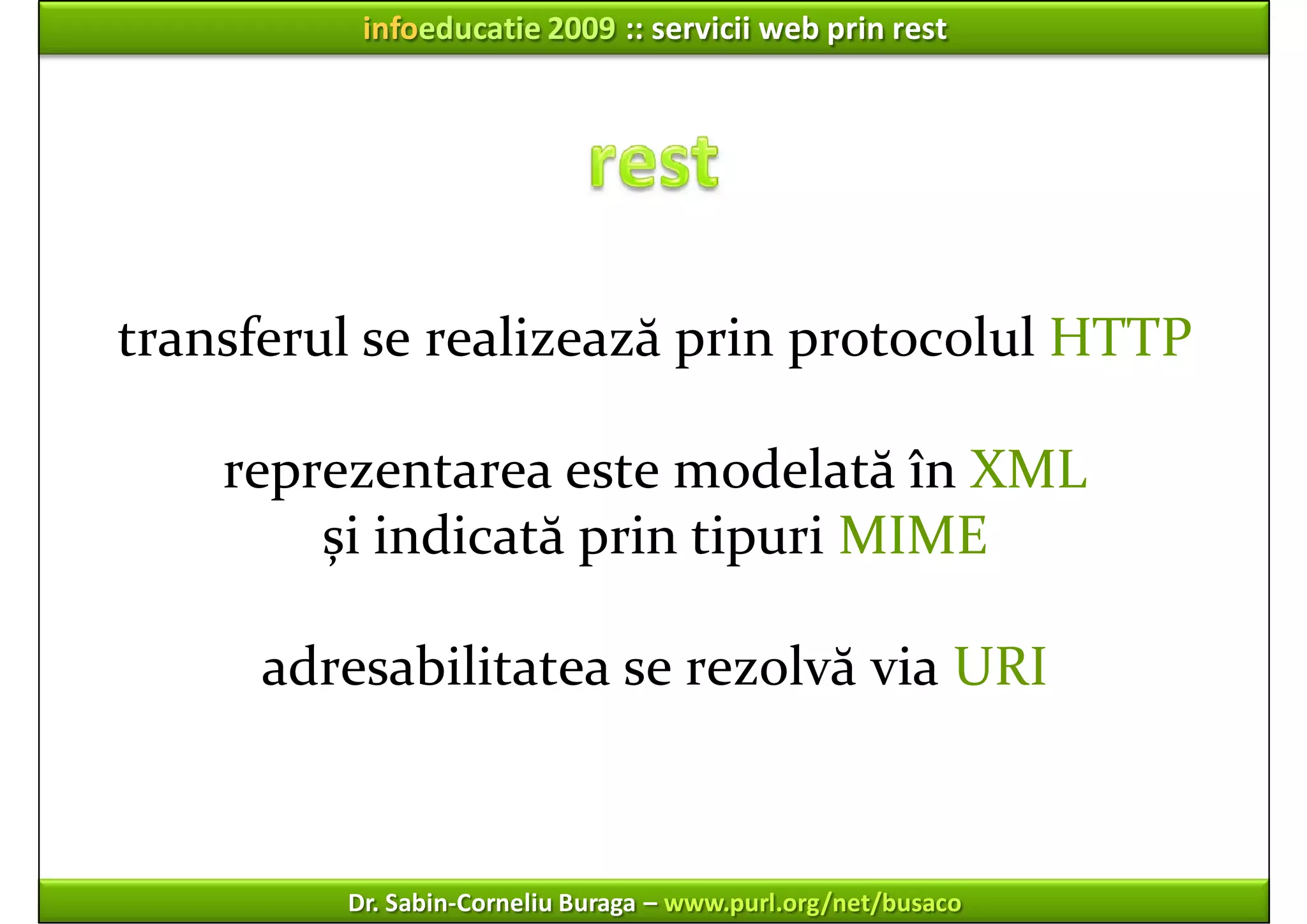 Servicii Web prin REST | PPT