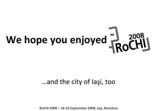RoCHI 2008 | PPT