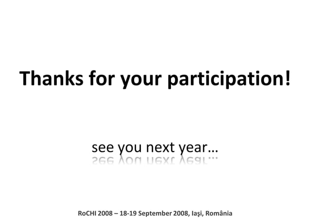 RoCHI 2008 | PDF