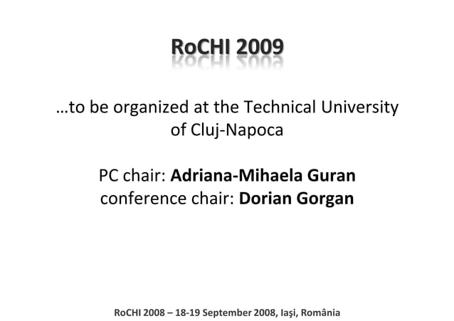 RoCHI 2008 | PDF
