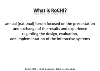 RoCHI 2008 | PDF