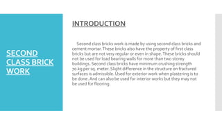 Specification for different classes of Brickworks | PPTX