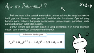 Polinomial SMA Global Prestasi | PPTX