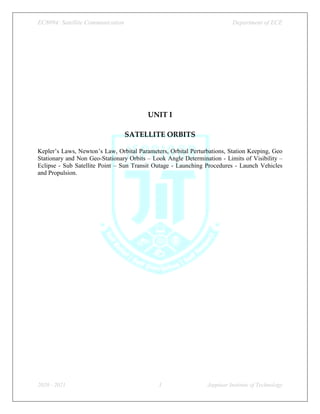 Satellite Communication for BTech ECE students | PDF
