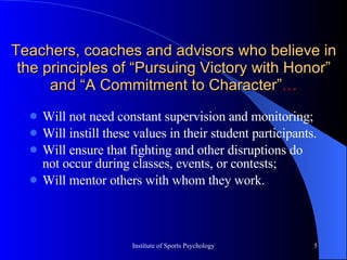 Strengthening Character in Physical Education | PPT