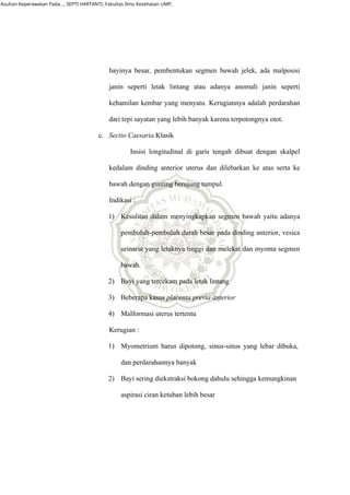 persalinan menggunakan metode sectio caesarea (SC) | PDF