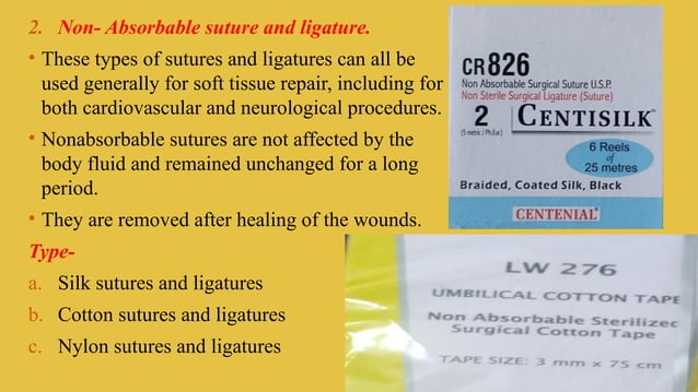 Sutures and ligatures. pptx | PPTX