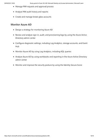 Study guide for Exam SC-300: Microsoft Identity and Access ...