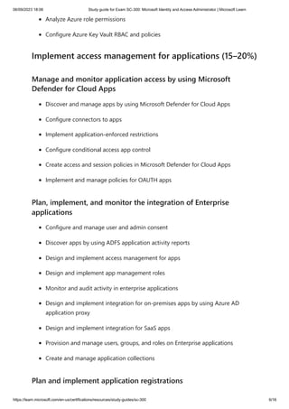 Study guide for Exam SC-300: Microsoft Identity and Access ...