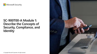 SC-900 Concepts of Security, Compliance, and Identity | PPTX