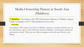 Pattern of Media Ownership in South Asia | PPTX