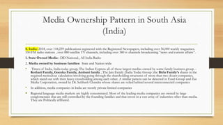 Pattern of Media Ownership in South Asia | PPTX