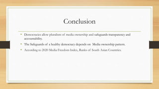 Pattern of Media Ownership in South Asia | PPTX