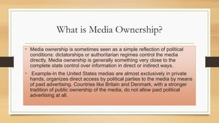 Pattern of Media Ownership in South Asia | PPTX