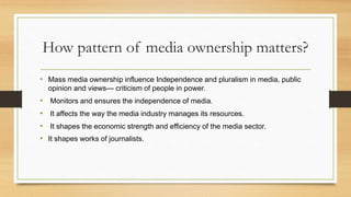 Pattern of Media Ownership in South Asia | PPTX