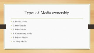 Pattern of Media Ownership in South Asia | PPTX