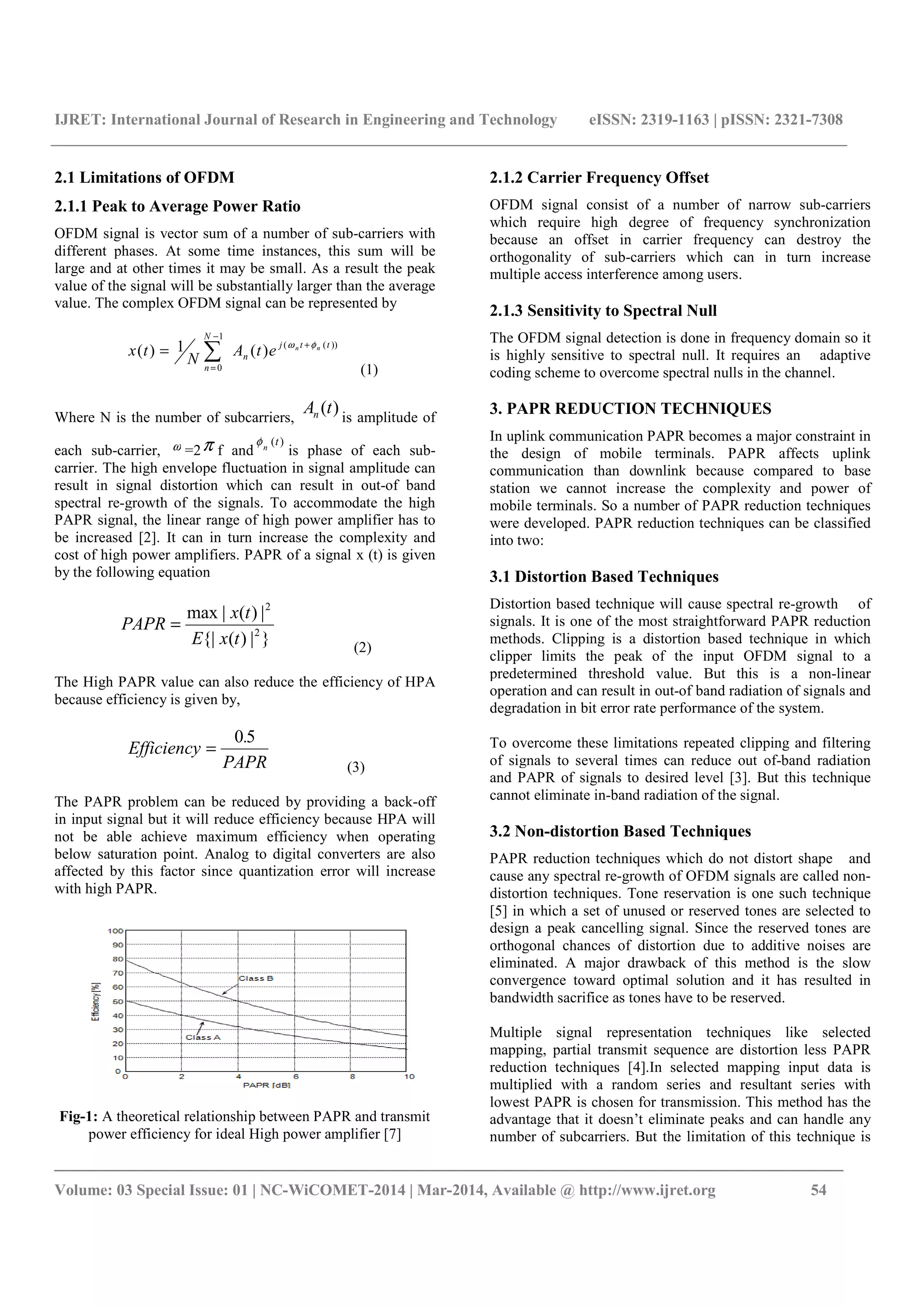 Sc Fdma An Efficient Technique For Papr Reduction In Pdf Computer
