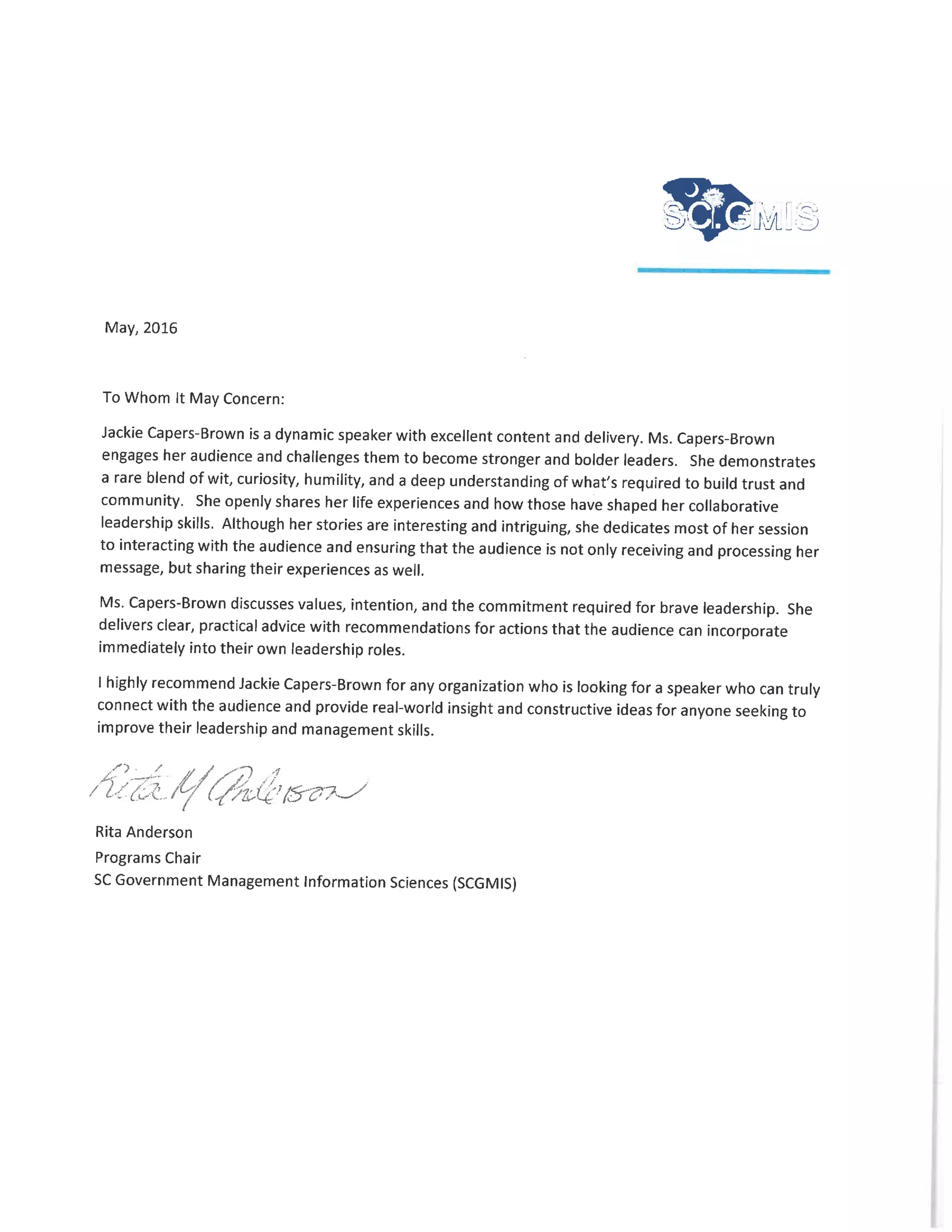 4 C's of Brave Leadership Letter of Recommendation(SC-GMIS) | PDF