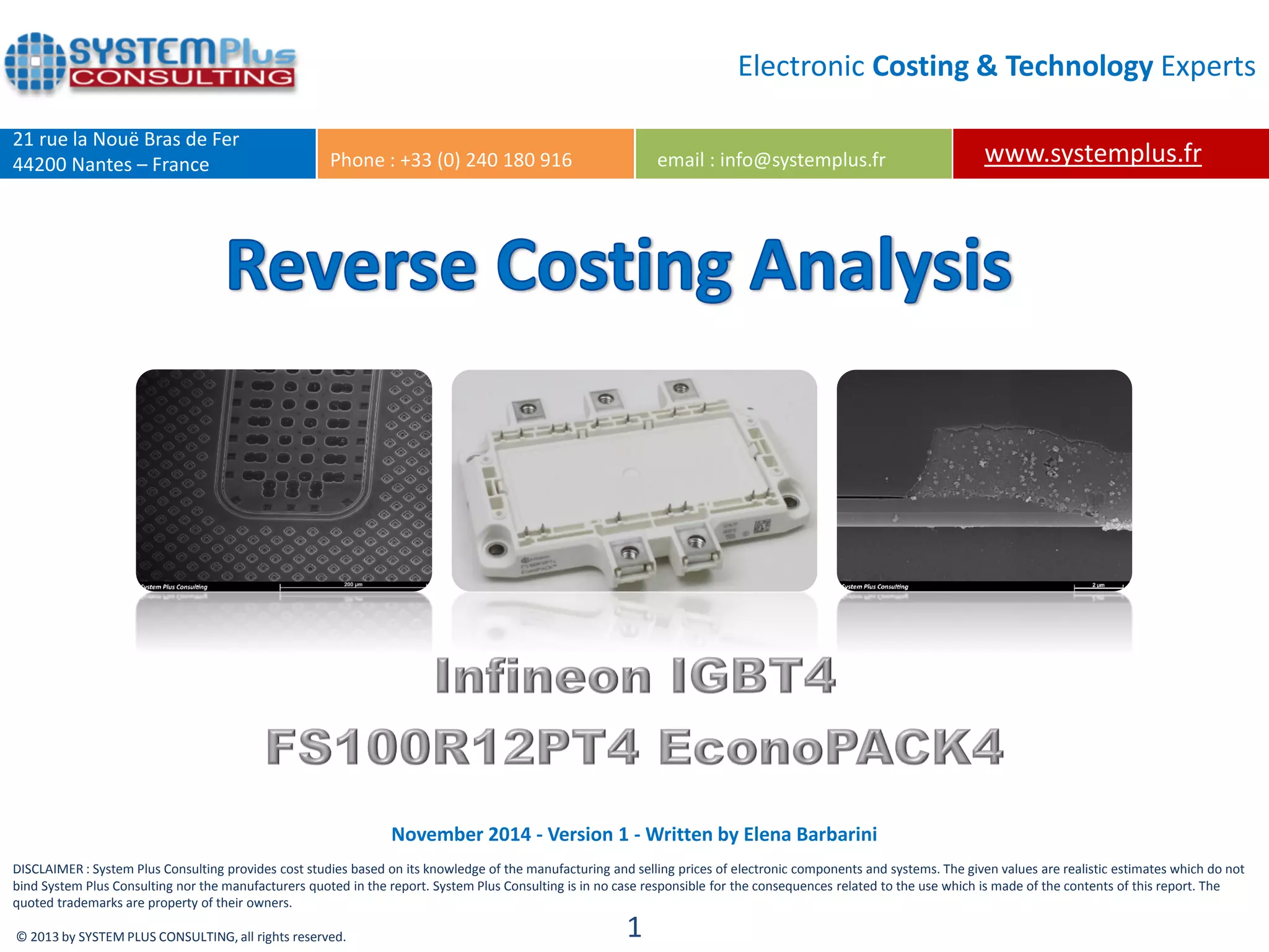 Infineon FS100R12PT4 EconoPACK4™ 1200V IGBT4 Module teardown reverse ...
