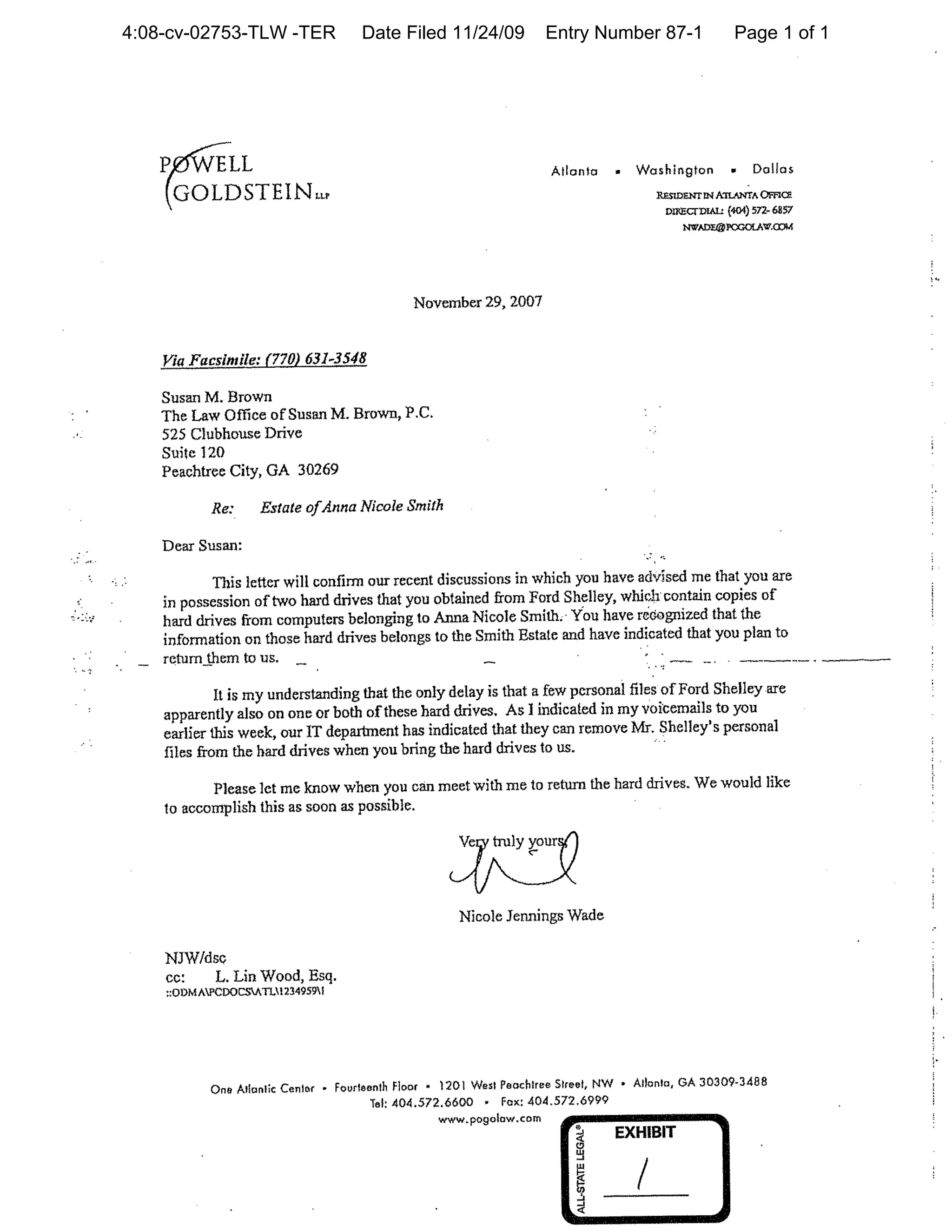 Wade Letter | PDF