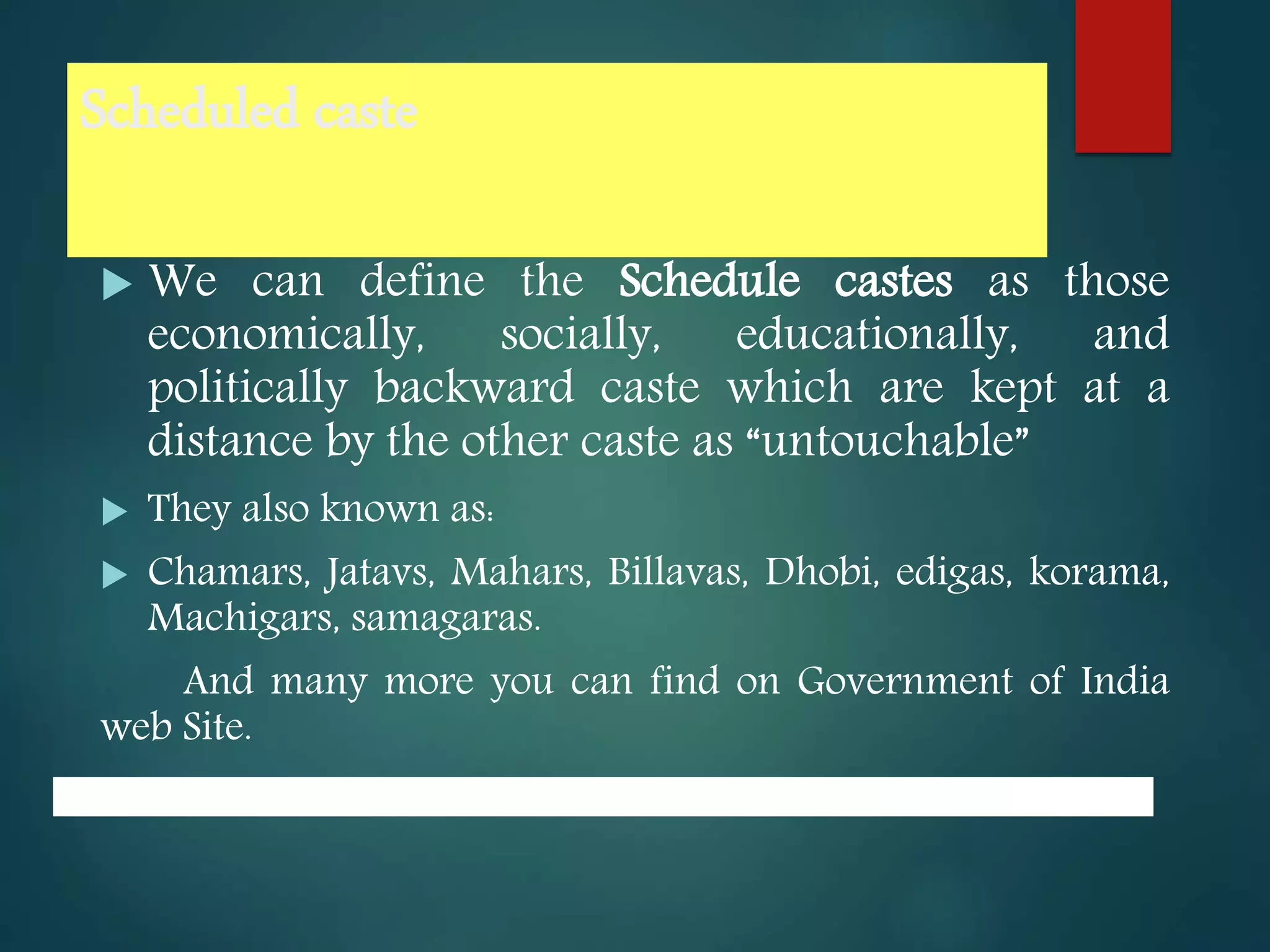 SC ST (schedule caste ,Schedule Tribe)welfare | PPTX