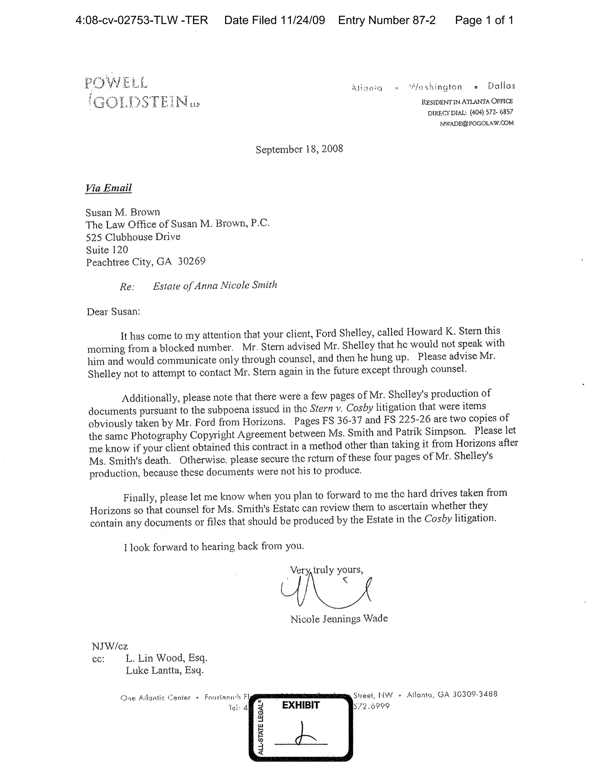 Wade Letter #2 | PDF